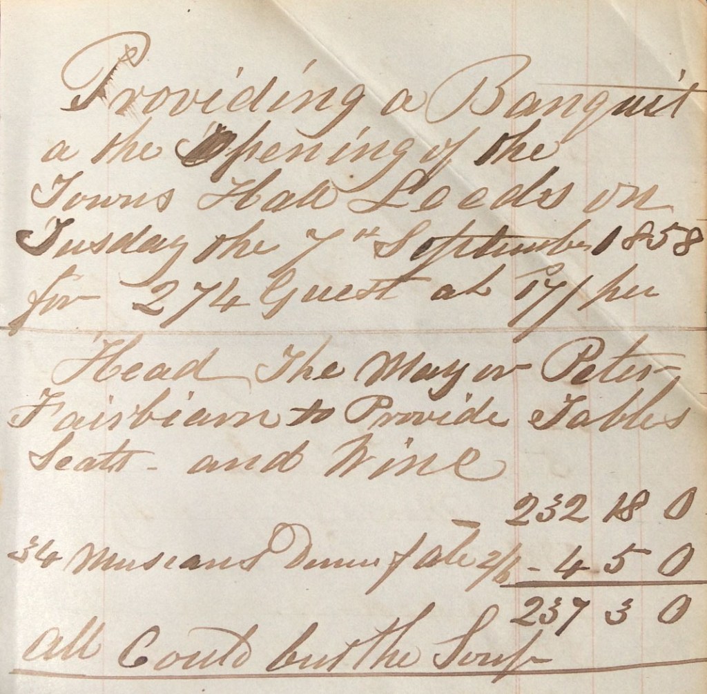 A Victorian Catering Ledger – The Secret Library | Leeds Libraries ...